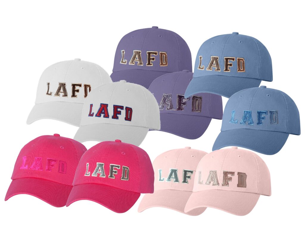 Cotton Buckle Back Cap LAFD Embroidered Logo - fireattire.com/home